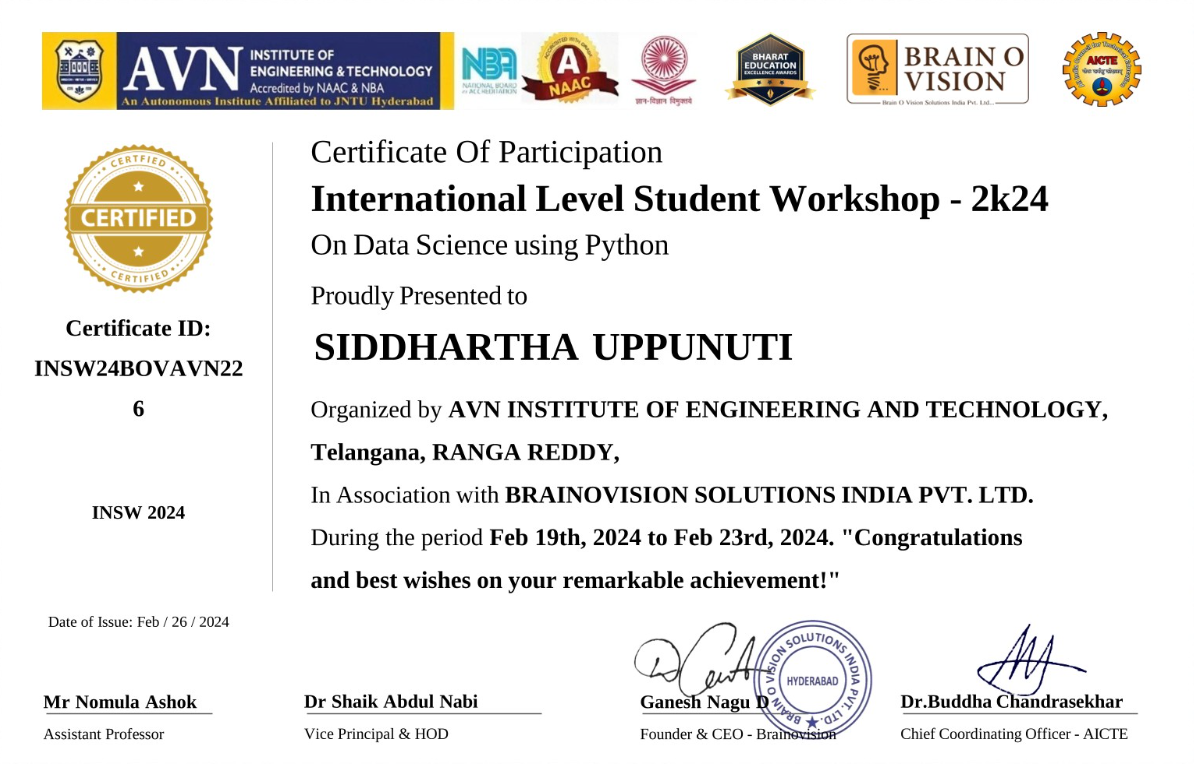 Siddhartha Portifolio